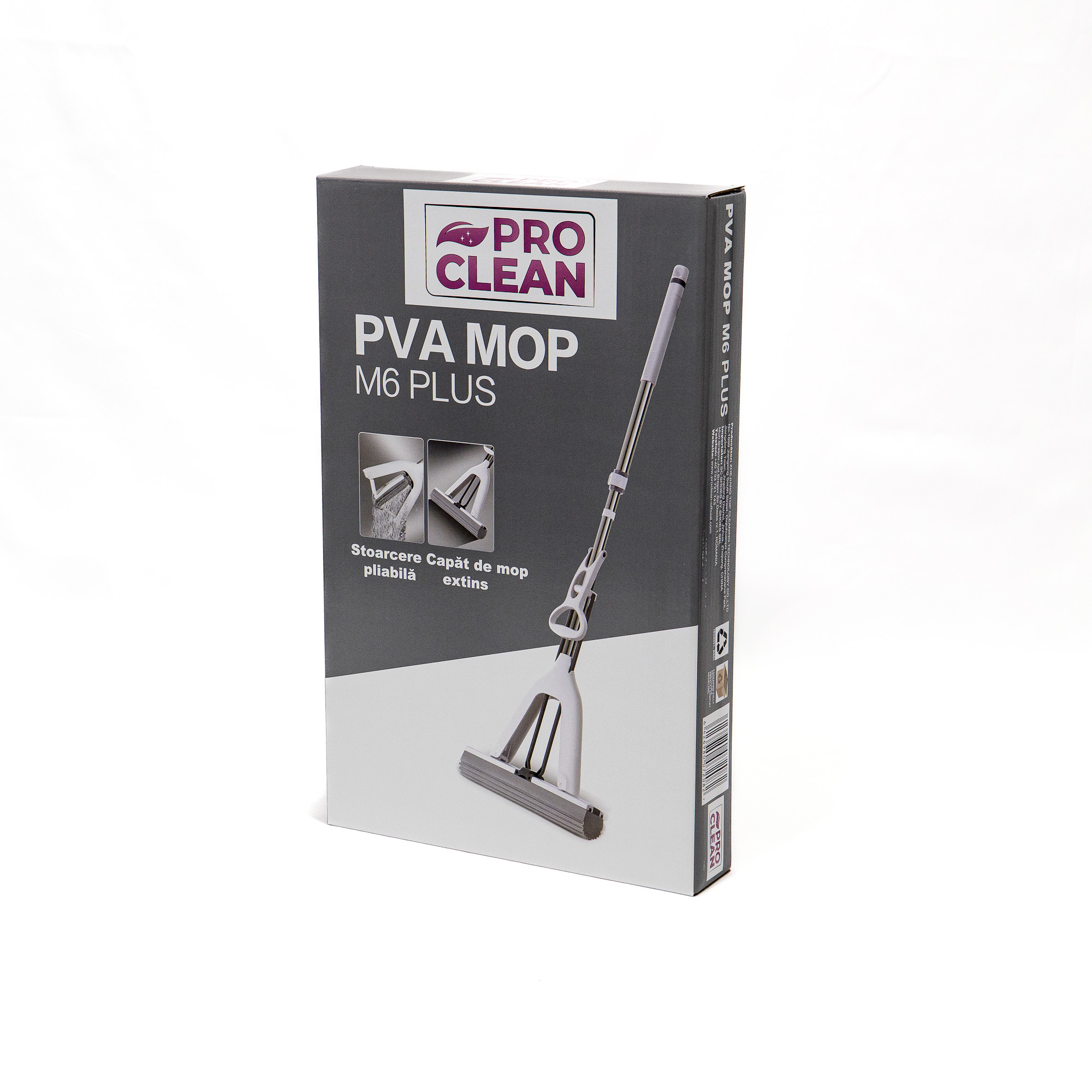 Mop Pro Clean M6 PLUS cu stoarcere completa si tija telescopica din ...